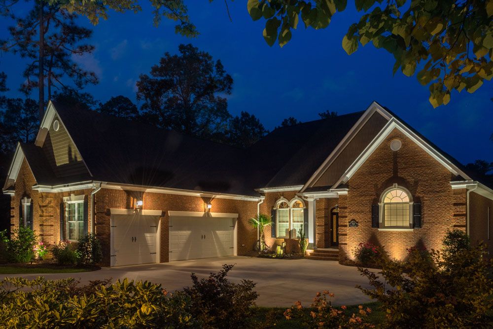 Exterior Houses Dim Lighting